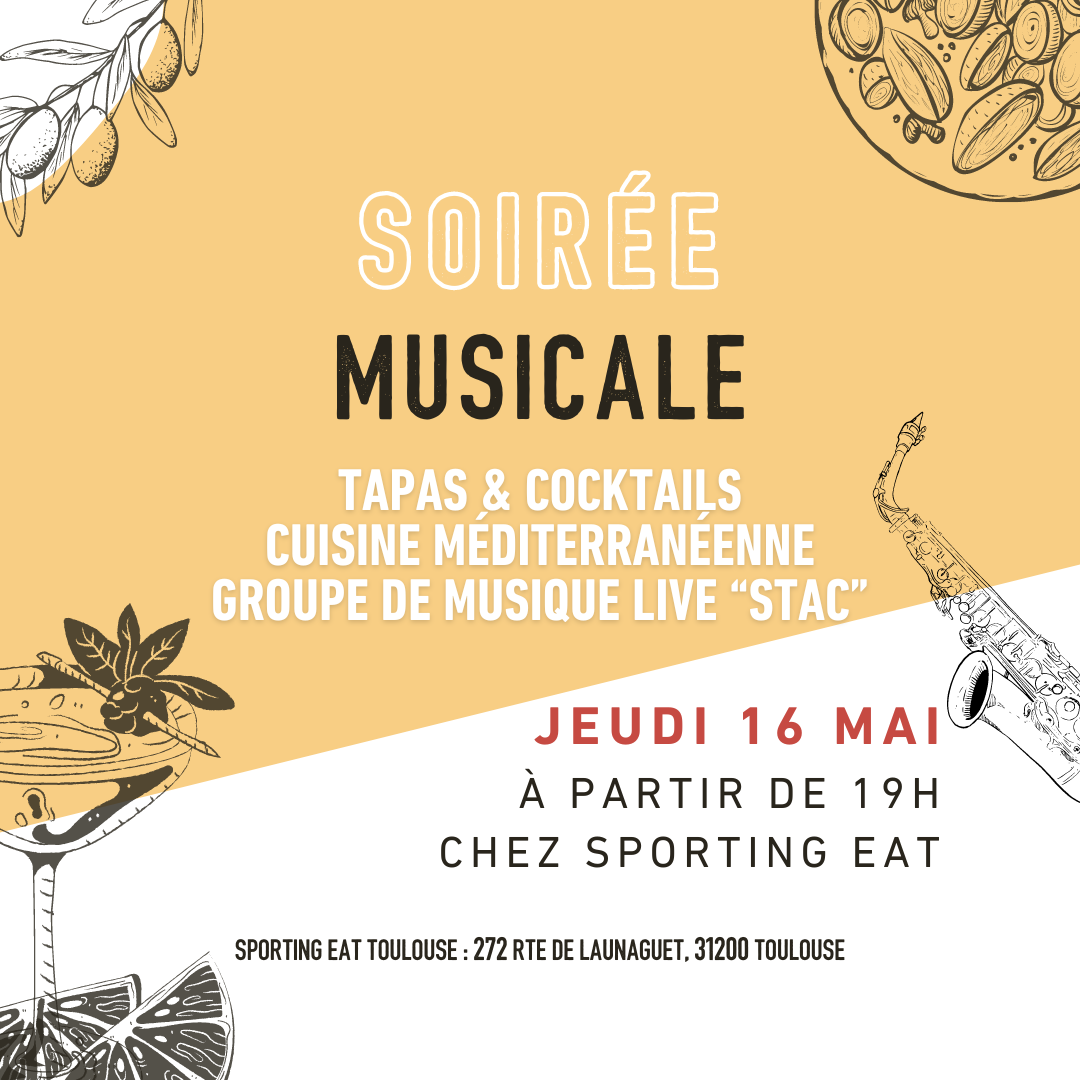 Une soirée musicale en terrasse pour l'arrivée des beaux jours ! - sporting-eat