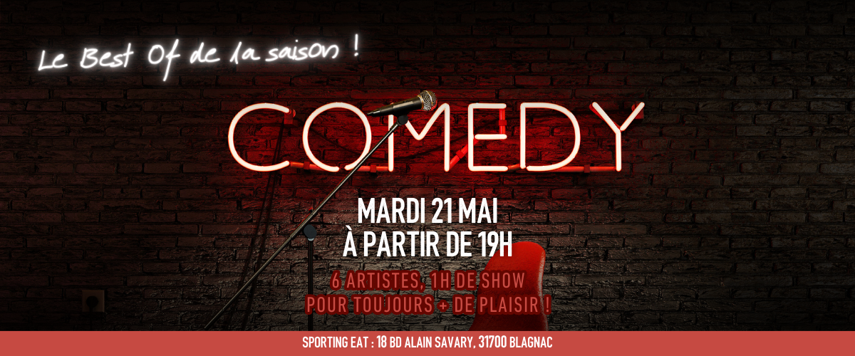 Prêt(e) pour une soirée Comedy club inédite ? - sporting-eat